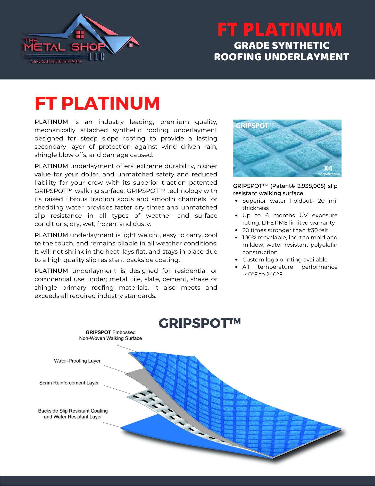 Product Guide – The Metal Shop LLC