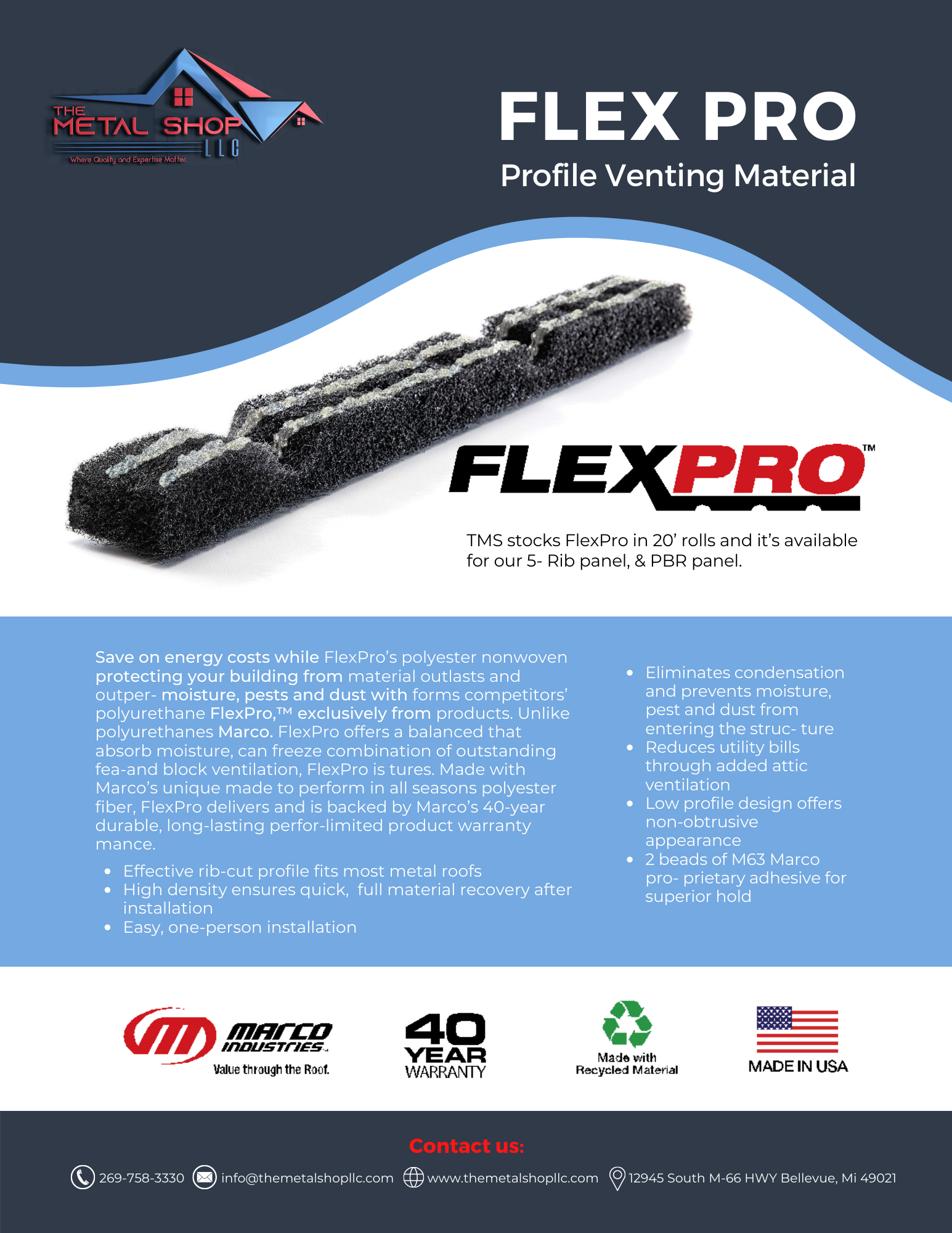 Product Guide – The Metal Shop LLC